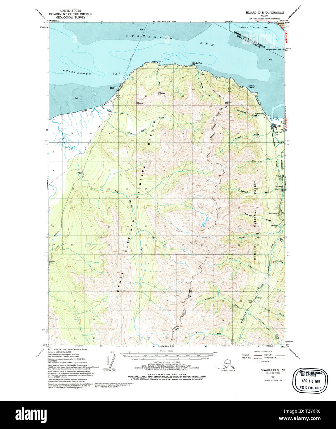 Seward alaska map Cut Out Stock Images & Pictures - Alamy