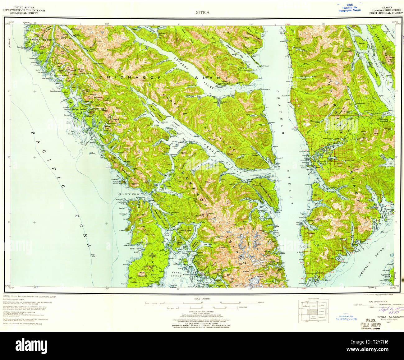 Map of sitka hi-res stock photography and images - Alamy