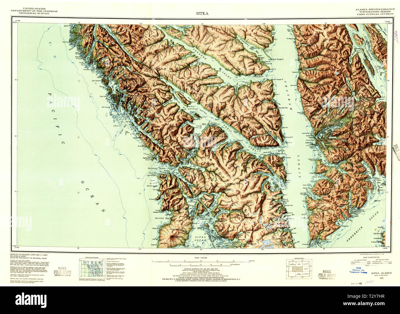 Map of sitka hi-res stock photography and images - Alamy