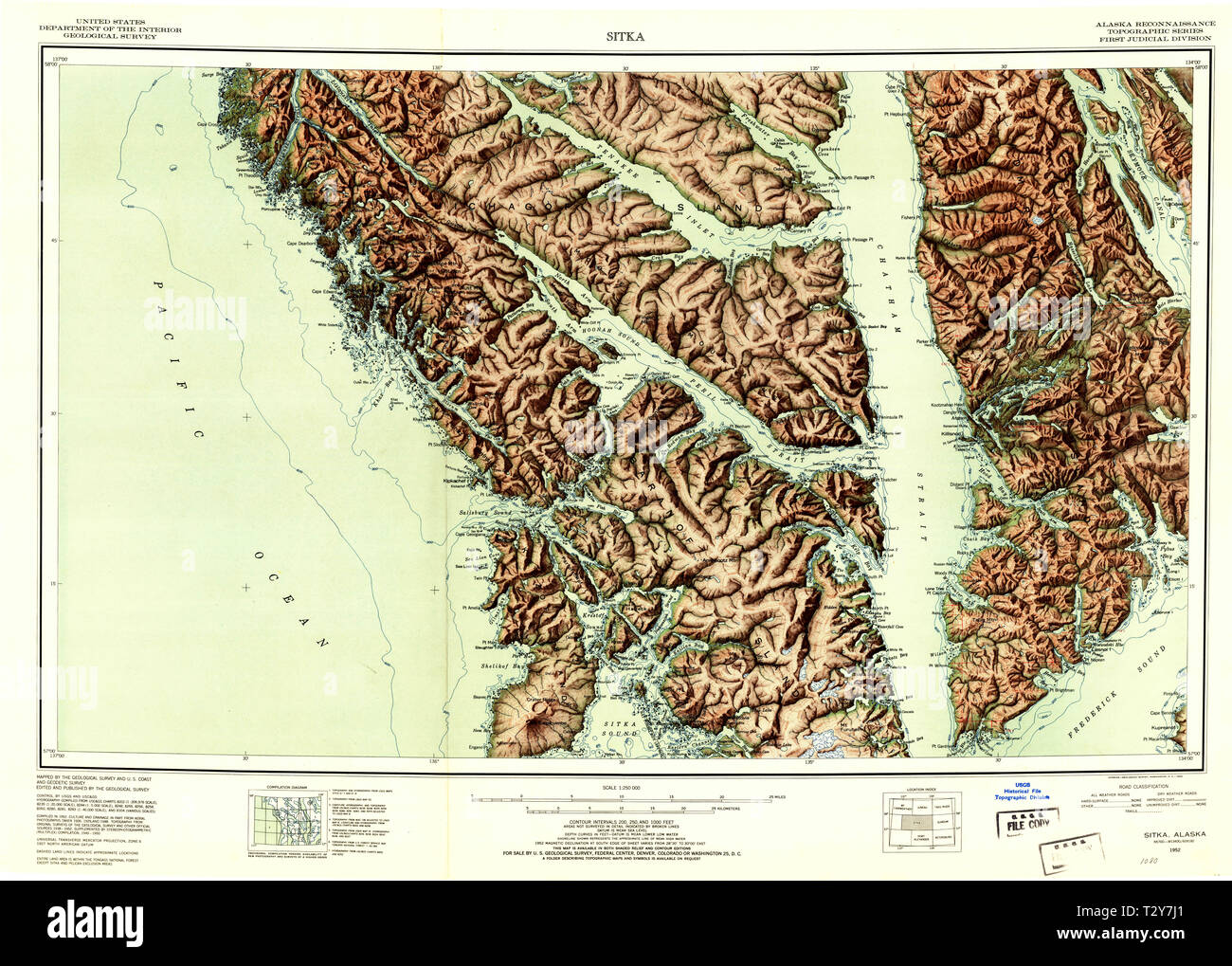 Map of sitka hi-res stock photography and images - Alamy