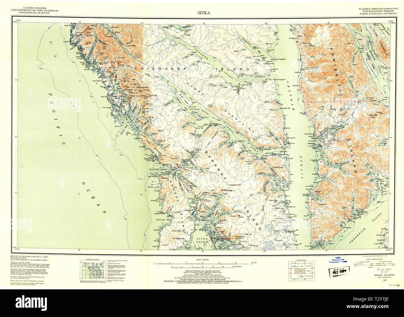 Map of sitka hi-res stock photography and images - Alamy