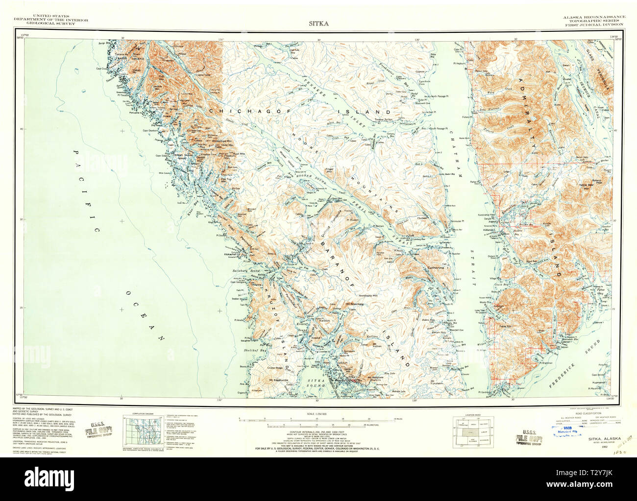 Map of sitka hi-res stock photography and images - Alamy