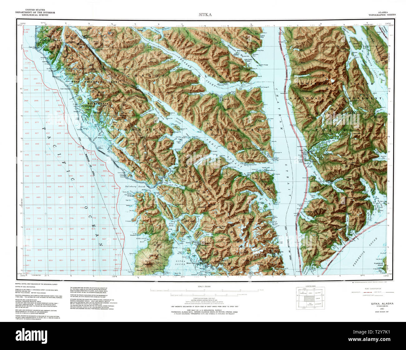 Map of sitka hi-res stock photography and images - Alamy