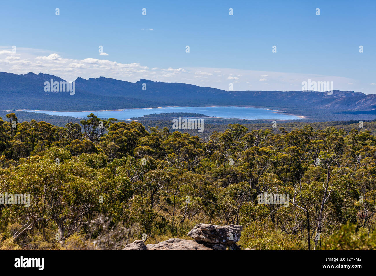 Lake Wartook from The Rees Lookout in Grampians National Park, Victoria ...