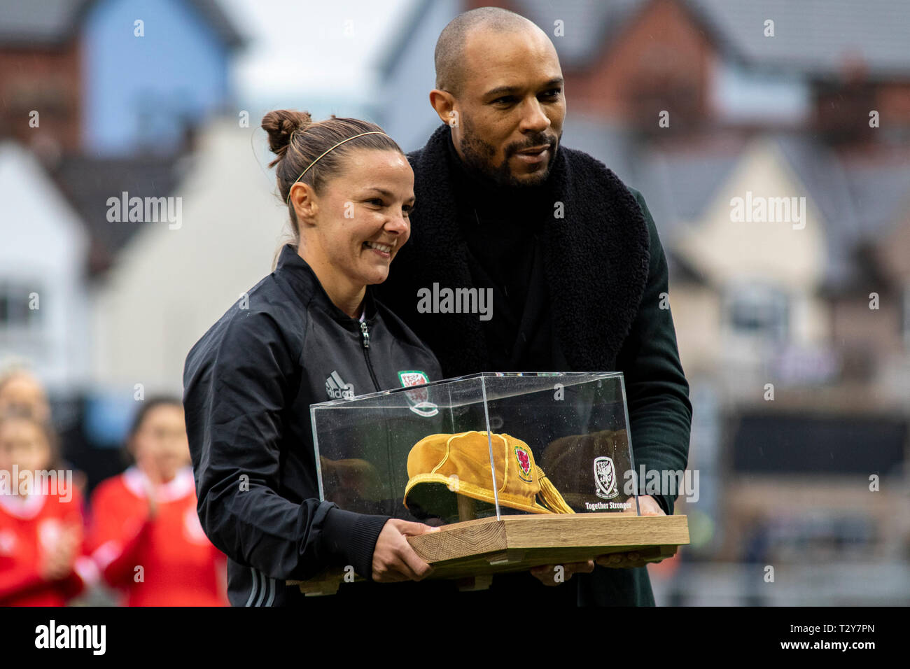 Loren Dykes earns her 100th Welsh cap during Wales v Czech Republic at ...