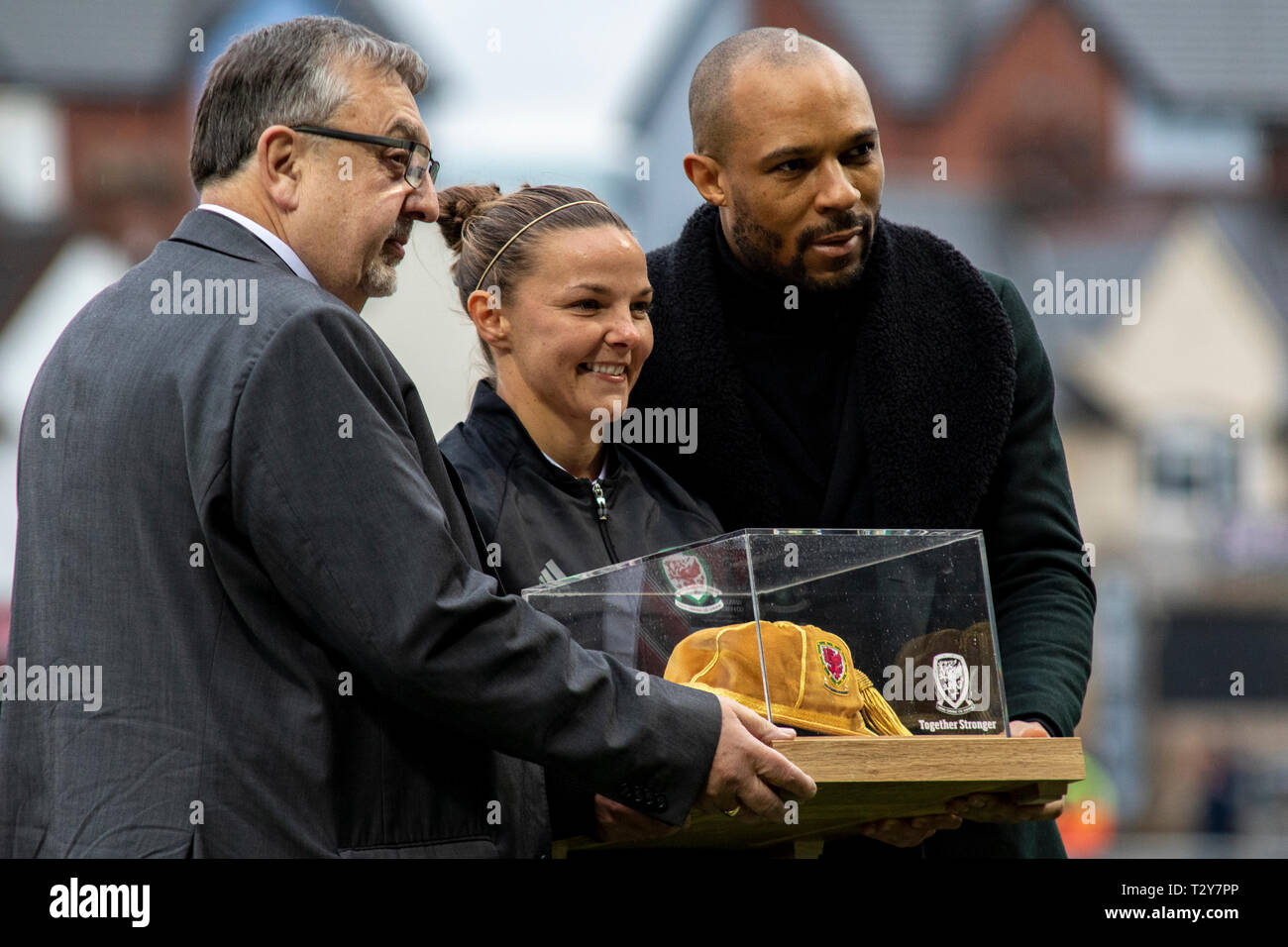 Loren Dykes earns her 100th Welsh cap during Wales v Czech Republic at ...