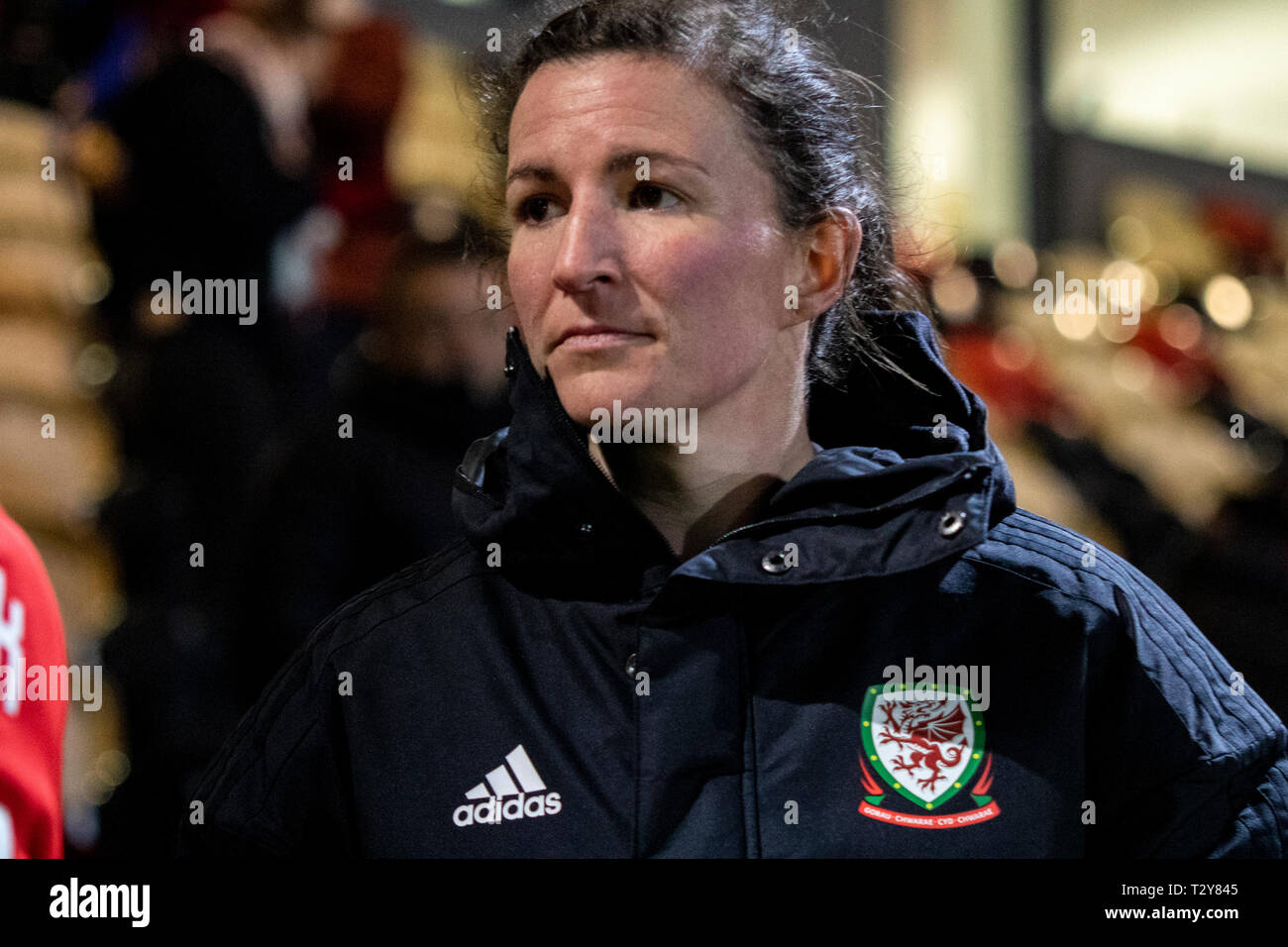 Helen Ward of Wales in action. Wales v Czech Republic at Rodney Parade ...