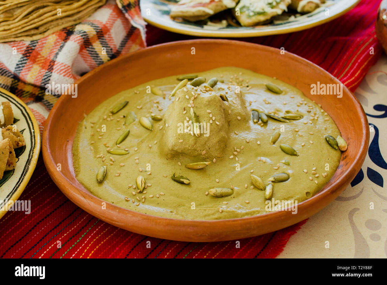 Pipian verde, Traditional Mexican Food in mexico city Stock Photo - Alamy