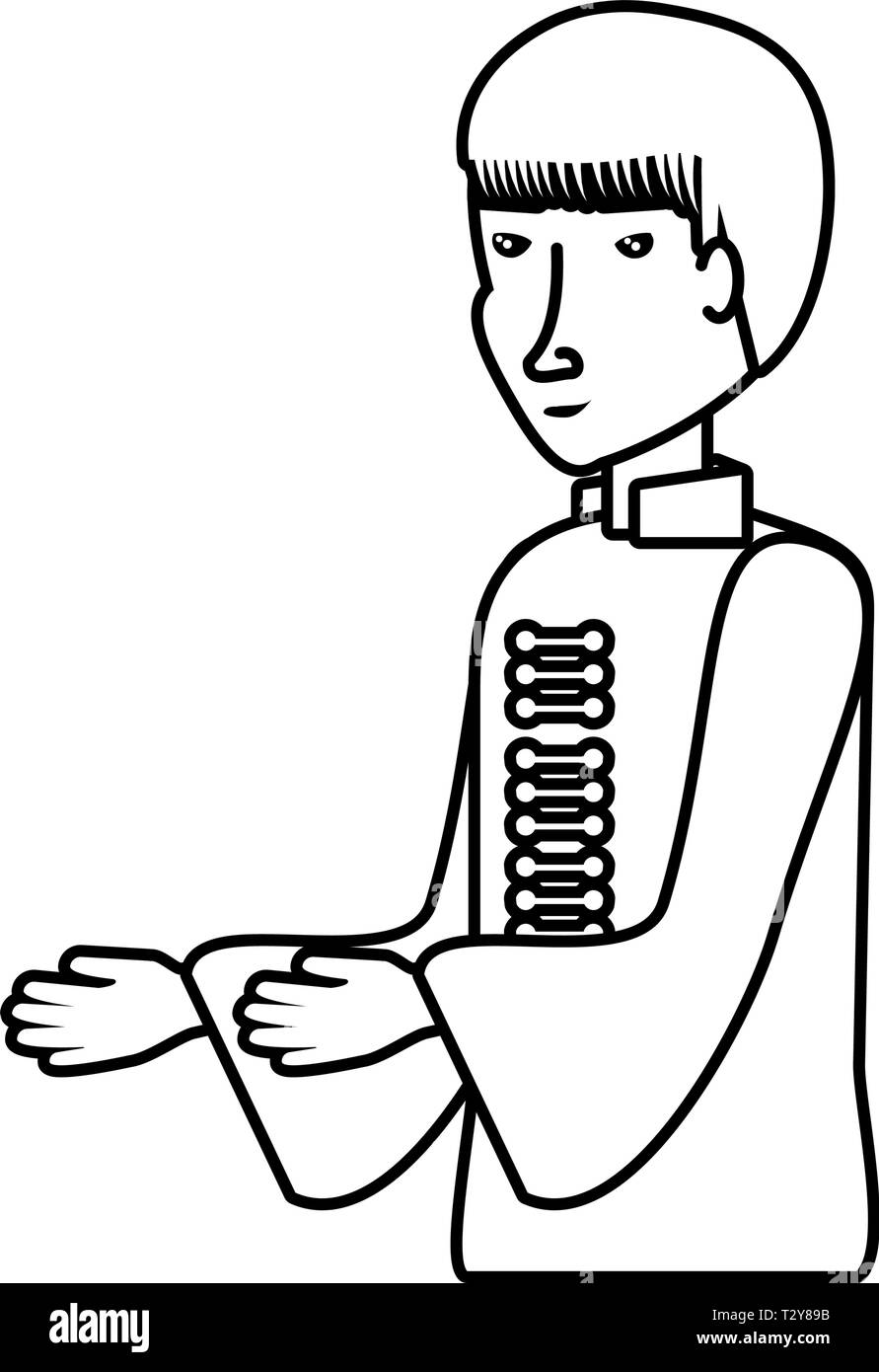 chinese man with traditional costume vector illustration design Stock ...