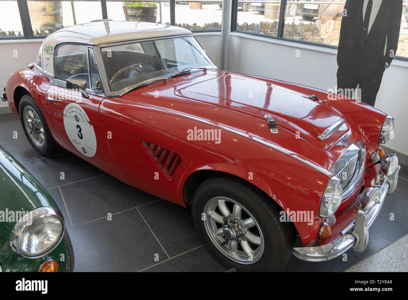 Austin Healey car at Healeys Cornish Cyder Farm Stock Photo - Alamy