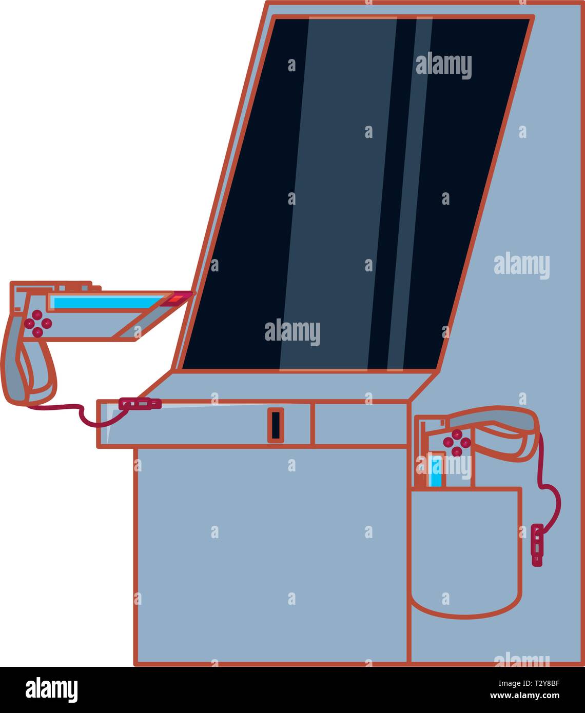 retro console video game machine vector illustration design Stock ...