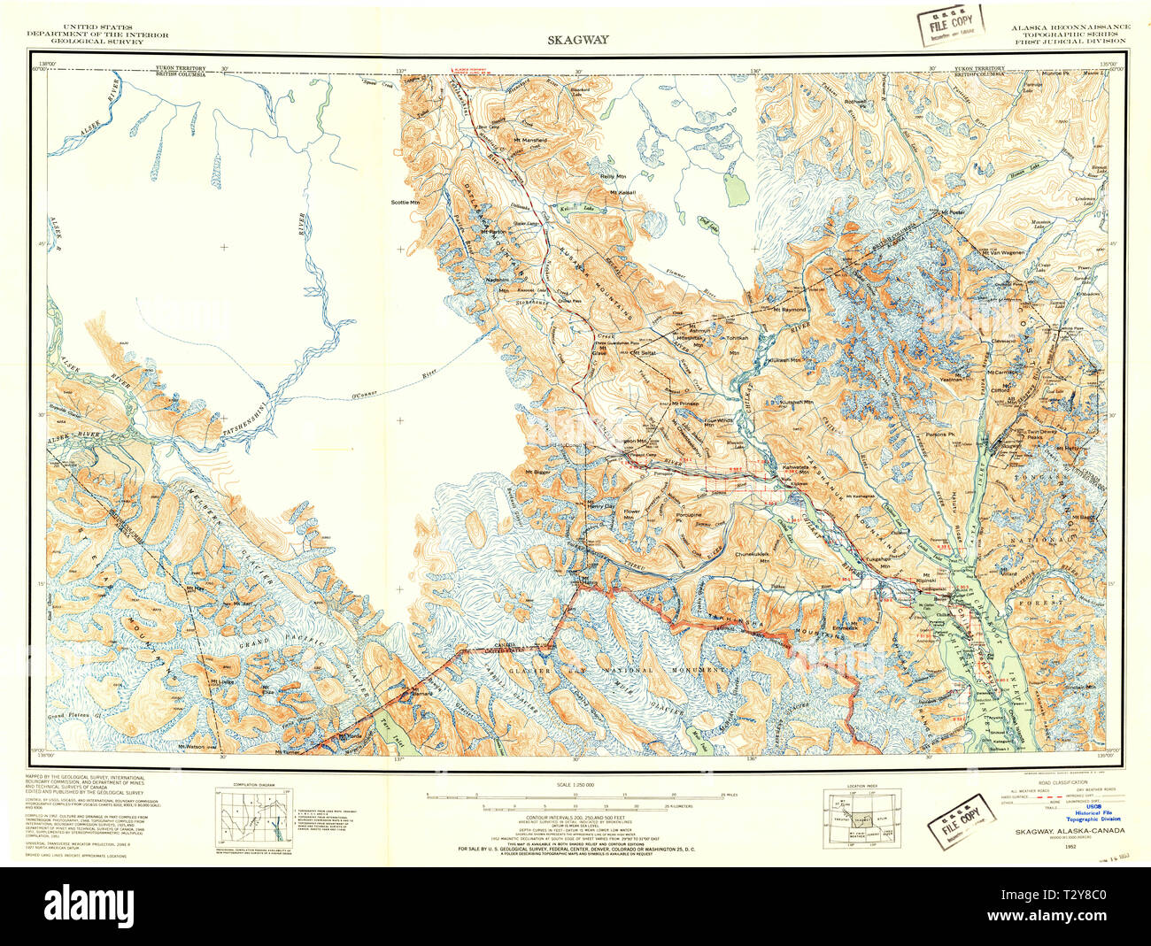 Alaska topographical map hi-res stock photography and images - Alamy