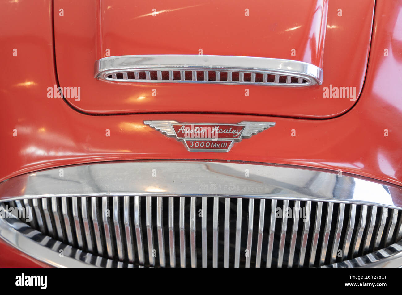 Austin Healey car at Healeys Cornish Cyder Farm Stock Photo - Alamy