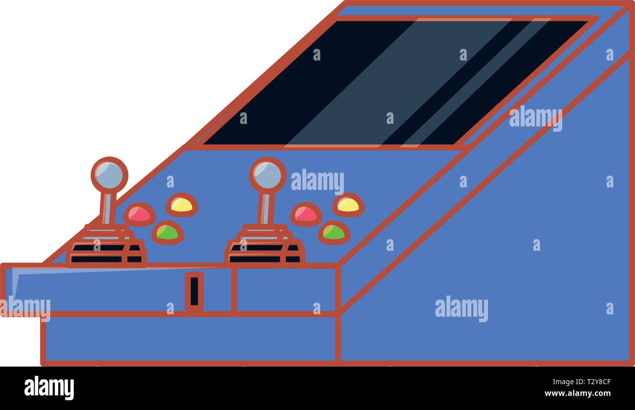 retro console video game machine vector illustration design Stock ...