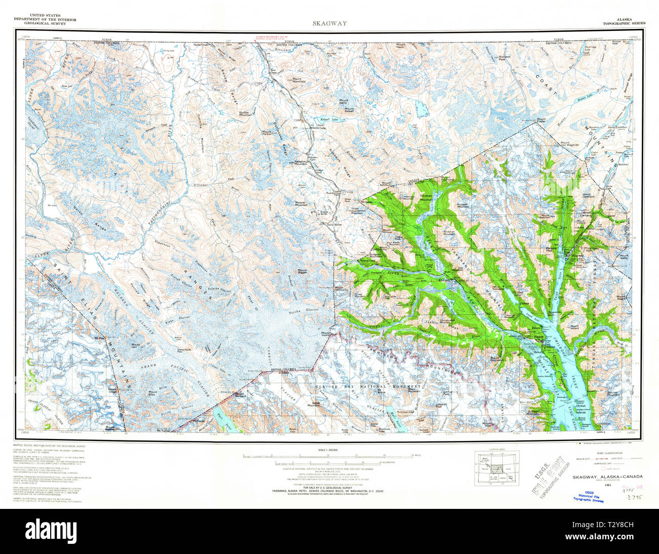 Alaska topographical map hi-res stock photography and images - Alamy