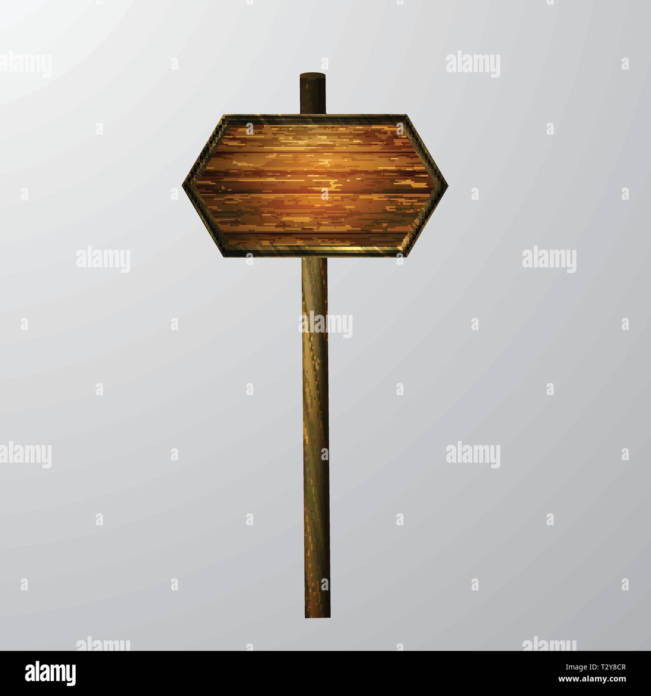 wooden blank cartoon sign board Stock Vector Image & Art - Alamy