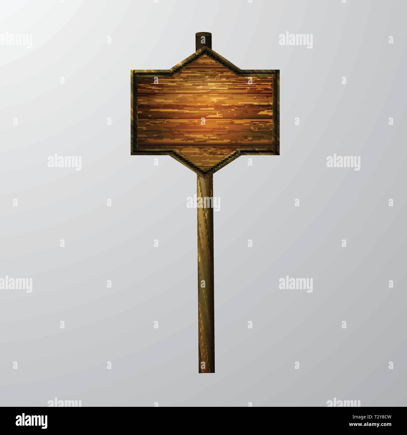 wooden blank cartoon sign board Stock Vector Image & Art - Alamy