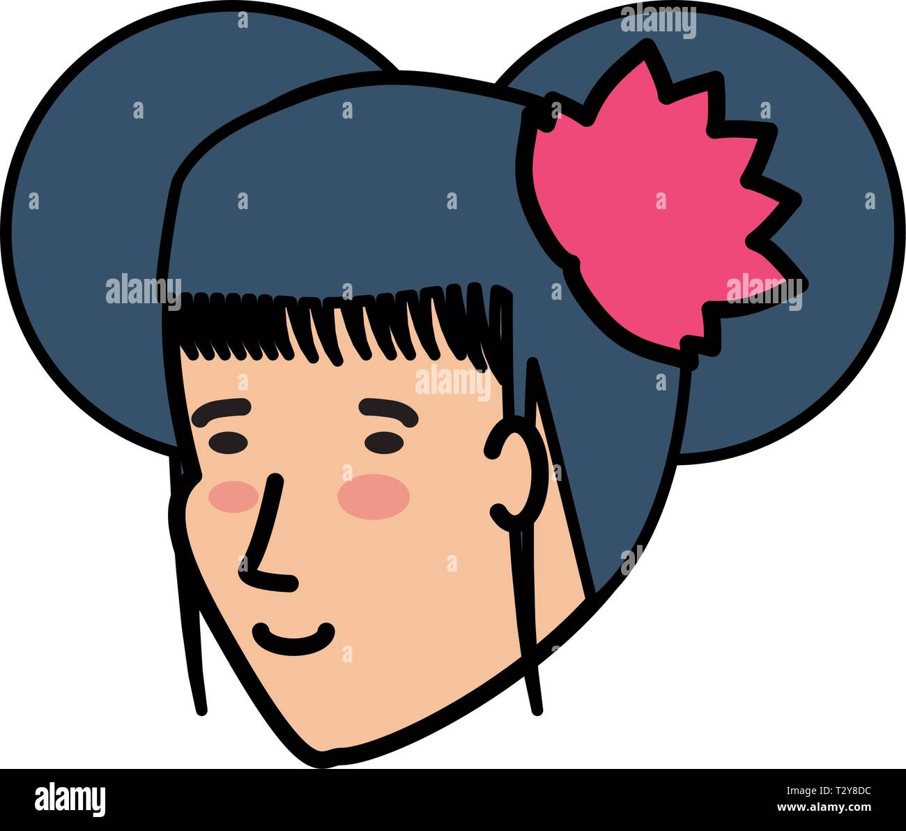 head of geisha woman avatar character vector illustration design Stock ...