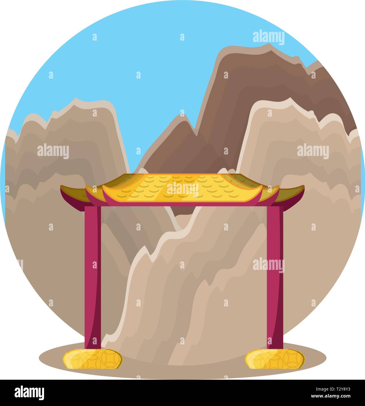 Chinese portal Stock Vector Images - Alamy