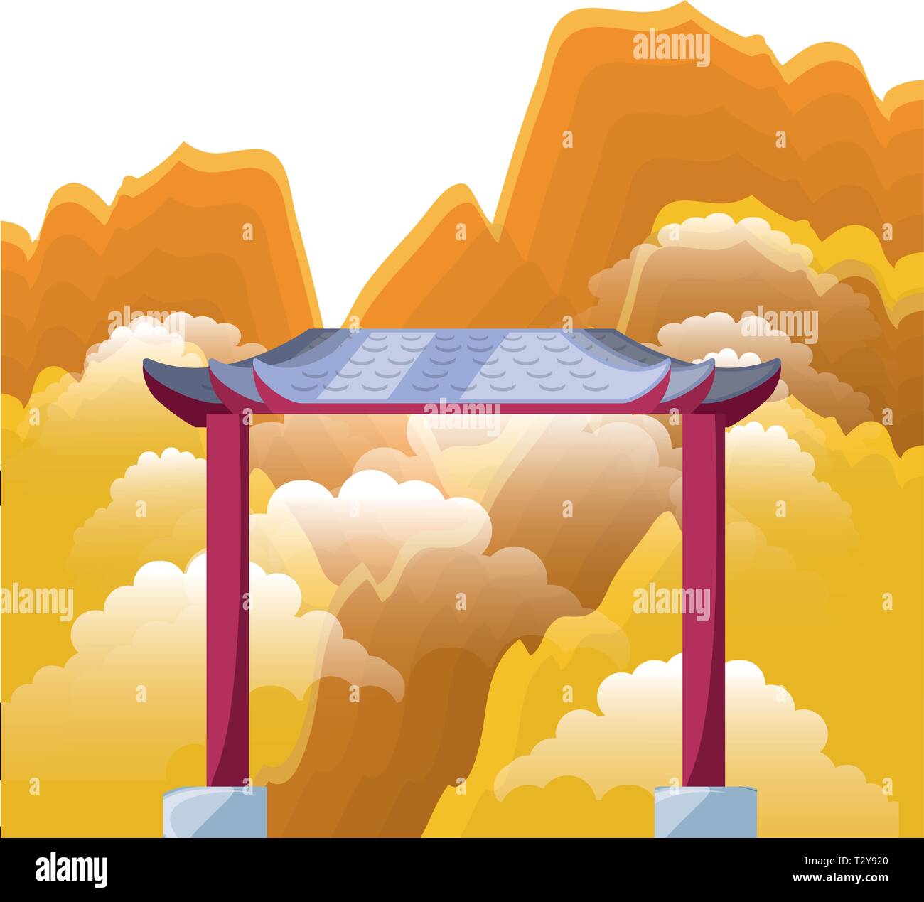 Chinese portal Stock Vector Images - Alamy