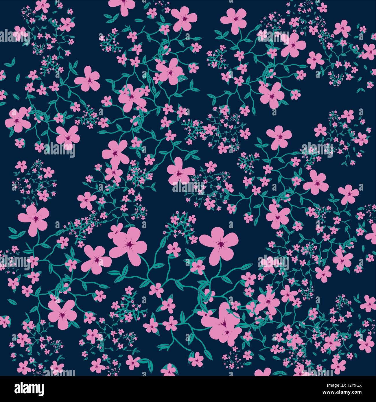 chinese flower natural pattern vector illustration design Stock Vector ...