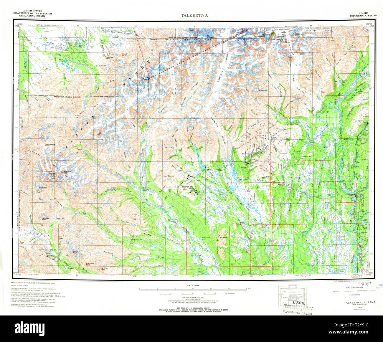 Map of alaska 1958 hi-res stock photography and images - Alamy