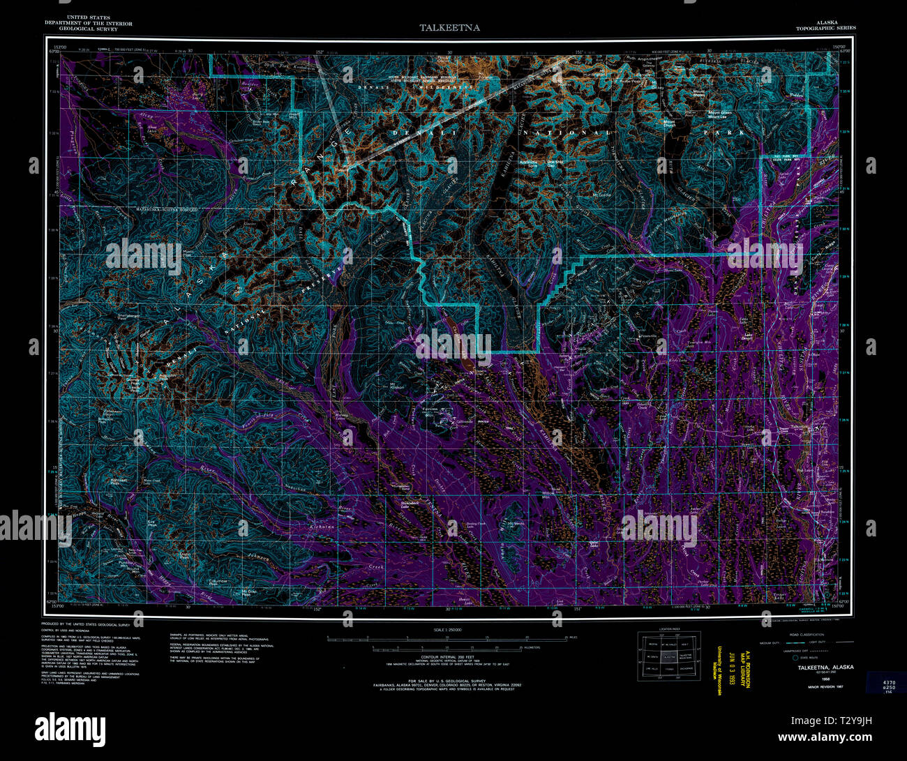 Map of alaska 1958 hi-res stock photography and images - Alamy