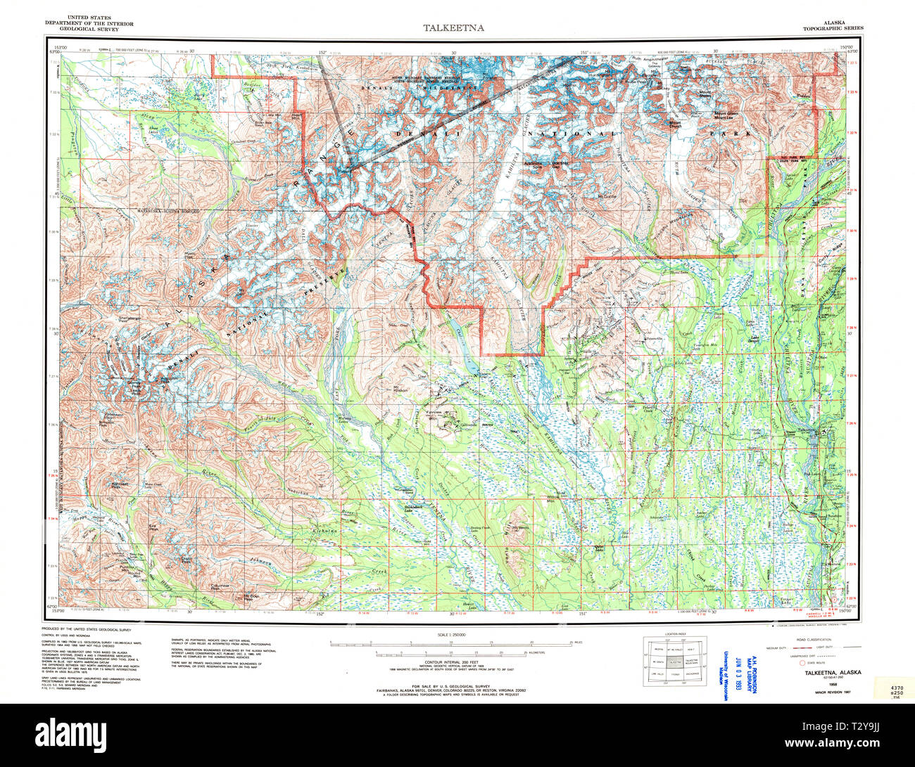 Map of alaska 1958 hi-res stock photography and images - Alamy