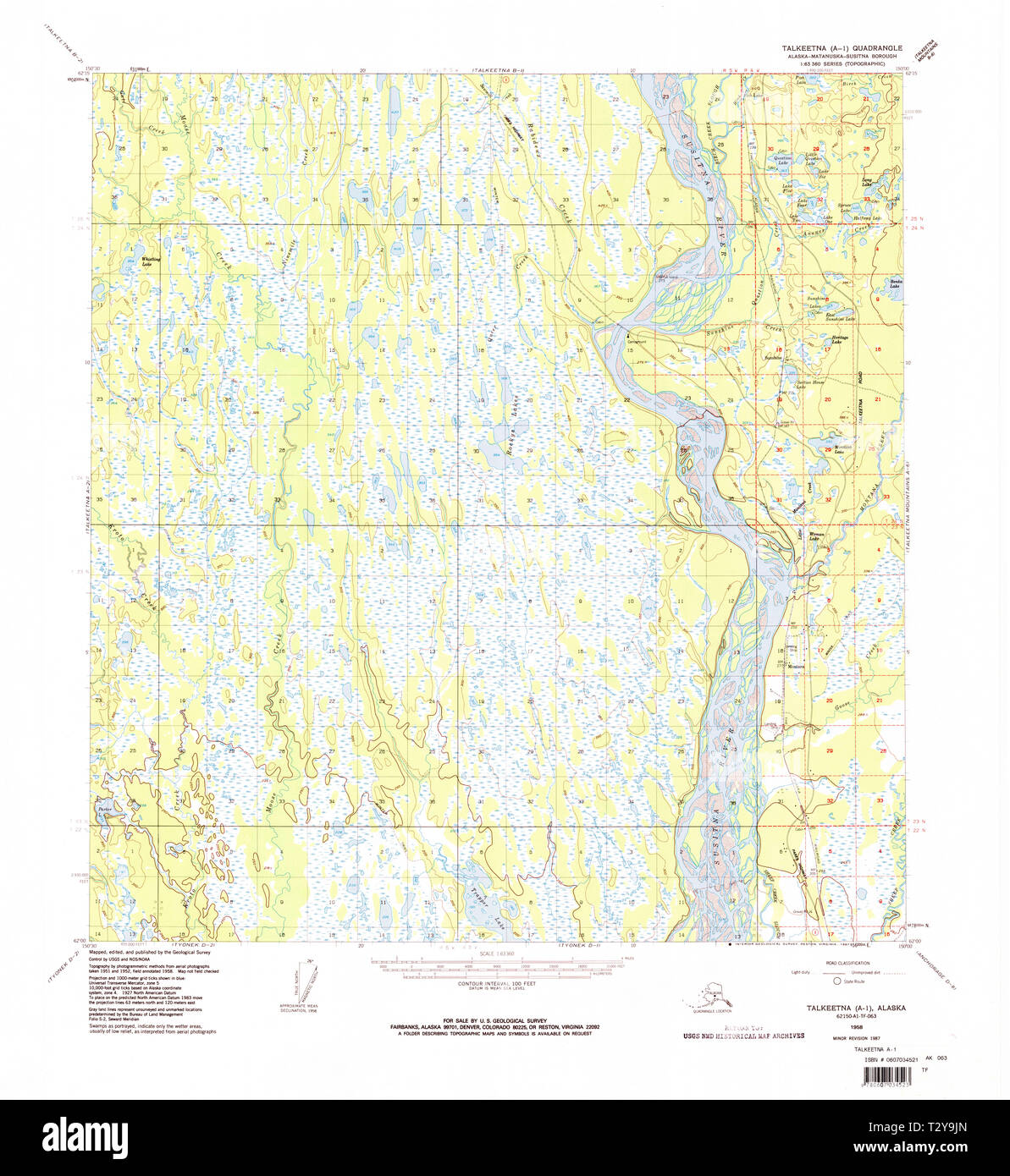 Map of alaska 1958 Cut Out Stock Images & Pictures - Alamy