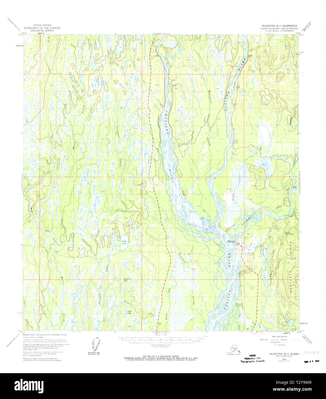 Map of alaska 1958 hi-res stock photography and images - Alamy