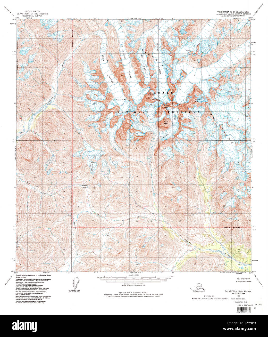 Map of alaska 1958 hi-res stock photography and images - Alamy