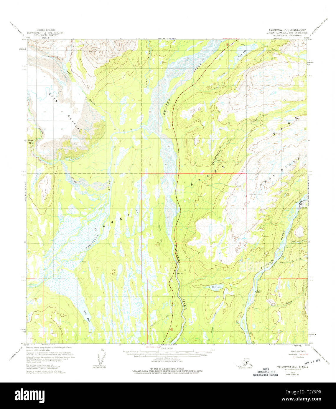 Map of alaska 1958 hi-res stock photography and images - Alamy