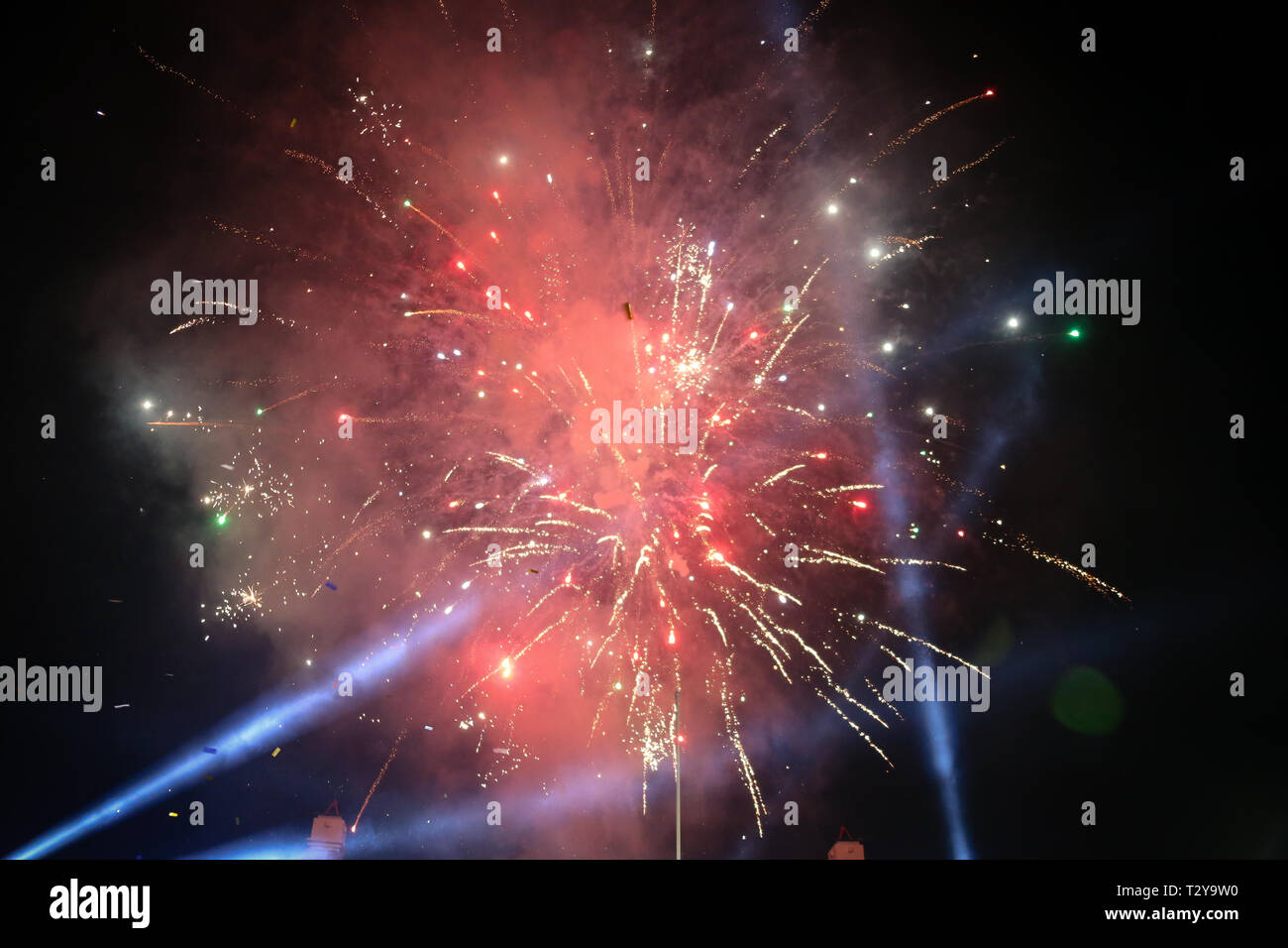 Stage fireworks hi-res stock photography and images - Alamy