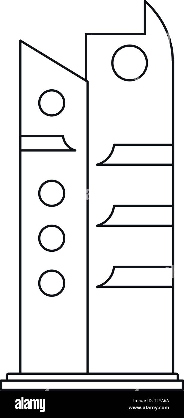 futuristic building modern on white background vector illustration ...