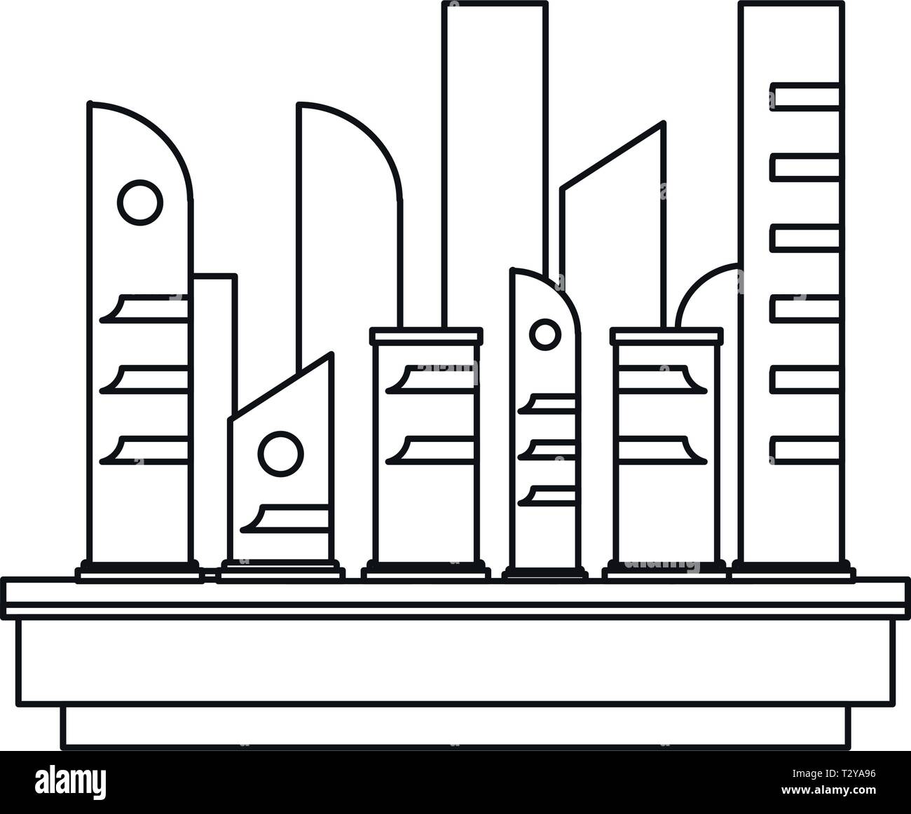 building city futuristic modern cityscape vector illustration outline ...