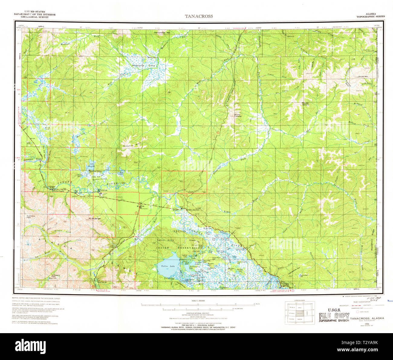 Alaska topographical map hi-res stock photography and images - Alamy