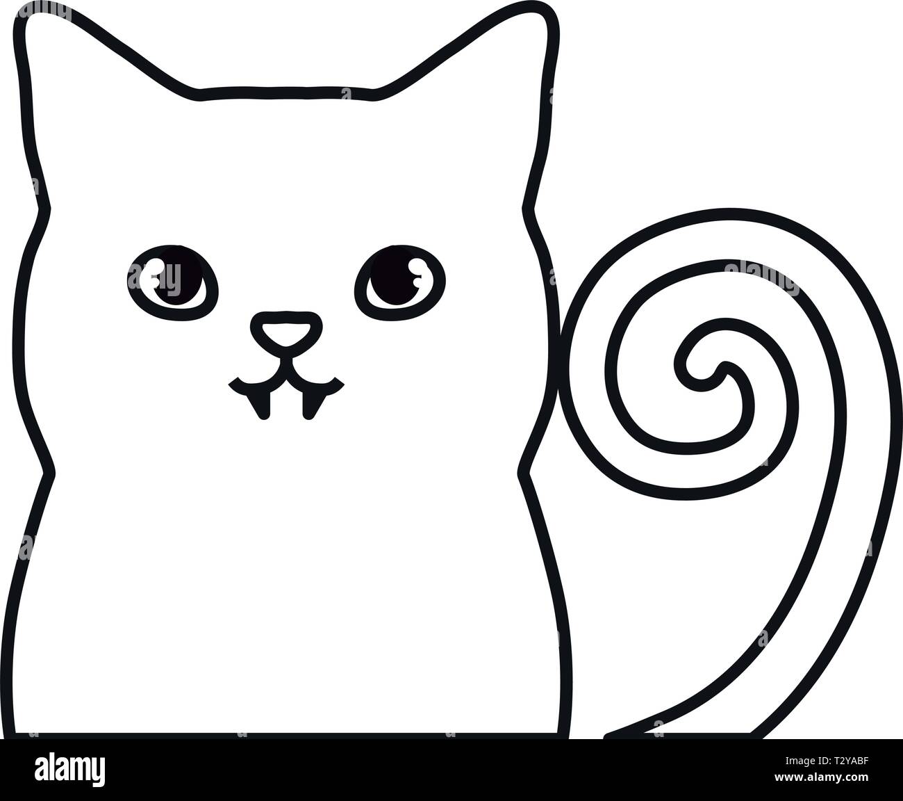 cat icon over white background, vector illustration Stock Vector Image ...