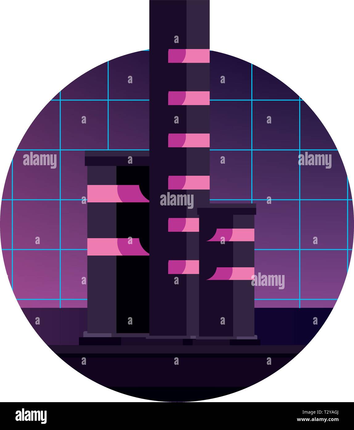 futuristic building abstract modern style vector illustration Stock ...