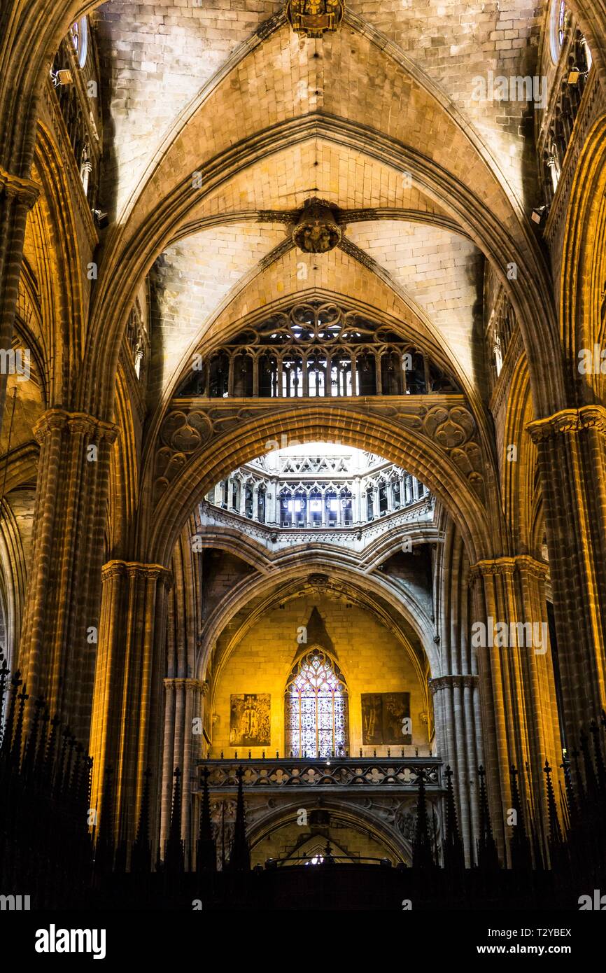 The Cathedral of the Holy Cross and Saint Eulalia (1420), Barcelona ...