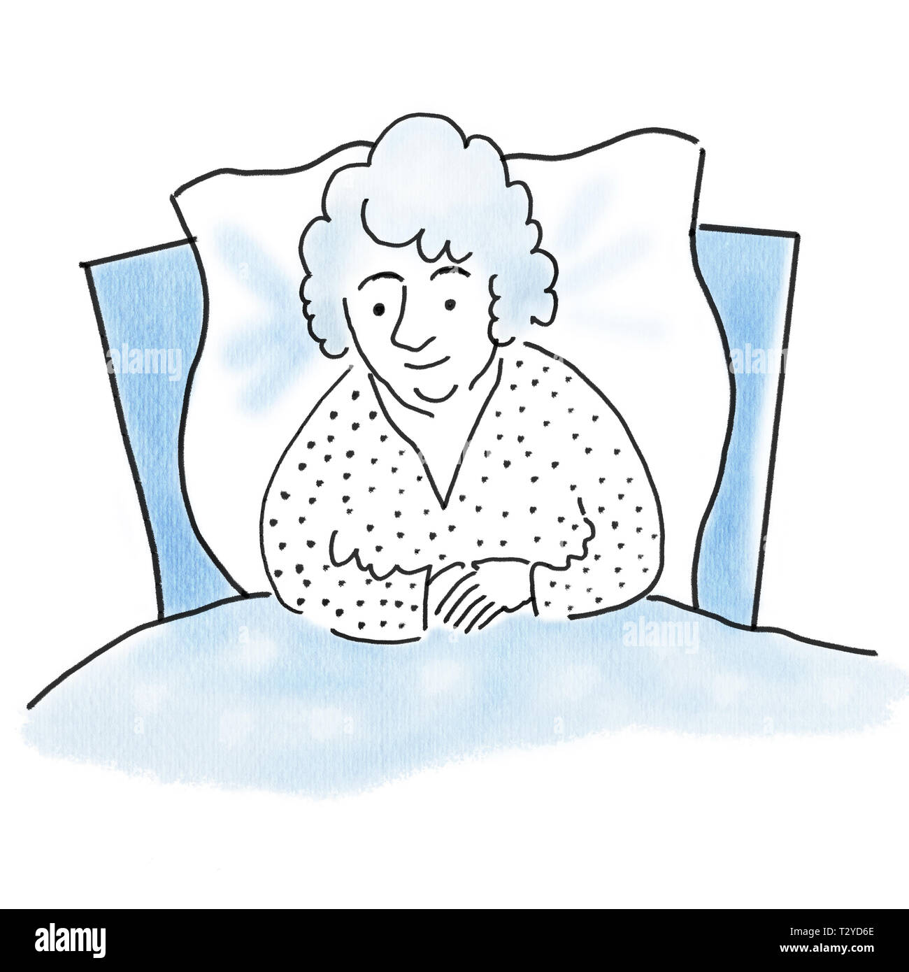 Sick woman home in Cut Out Stock Images & Pictures - Alamy