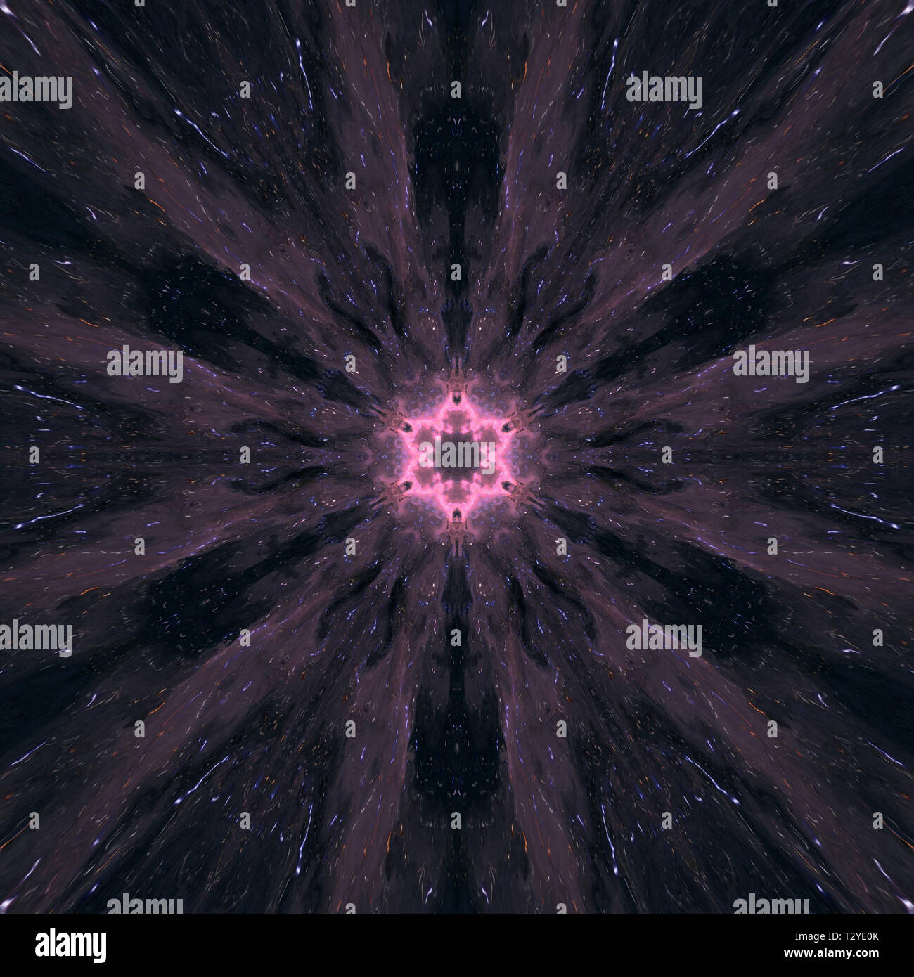 Abstract purple watercolor art. Fractal cosmic artwork. Digital graphic ...