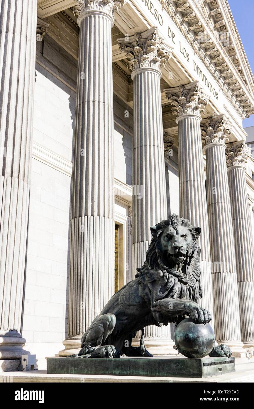 Palacio de Las Cortes (Palace of the Parliament), The Spanish Congress ...