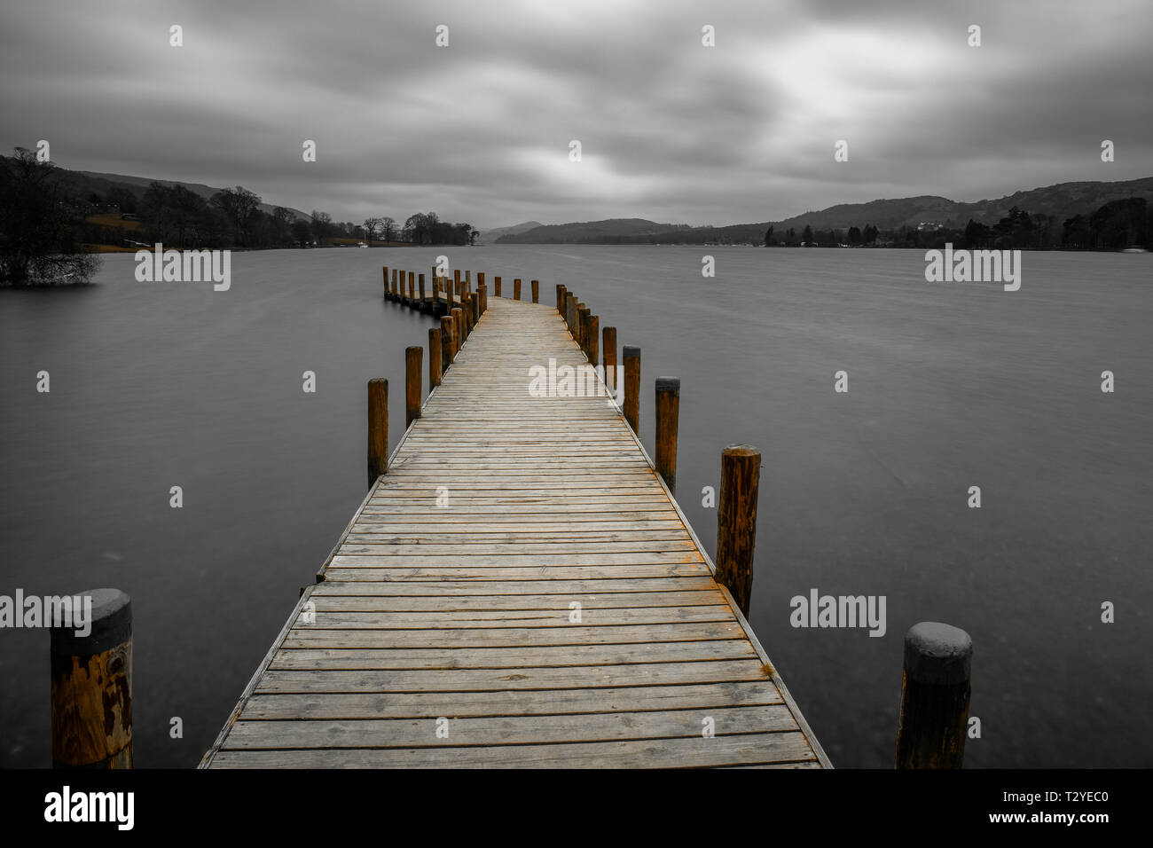 The Monk Coniston Jetty at the northern tip of Coniston Water is a ...
