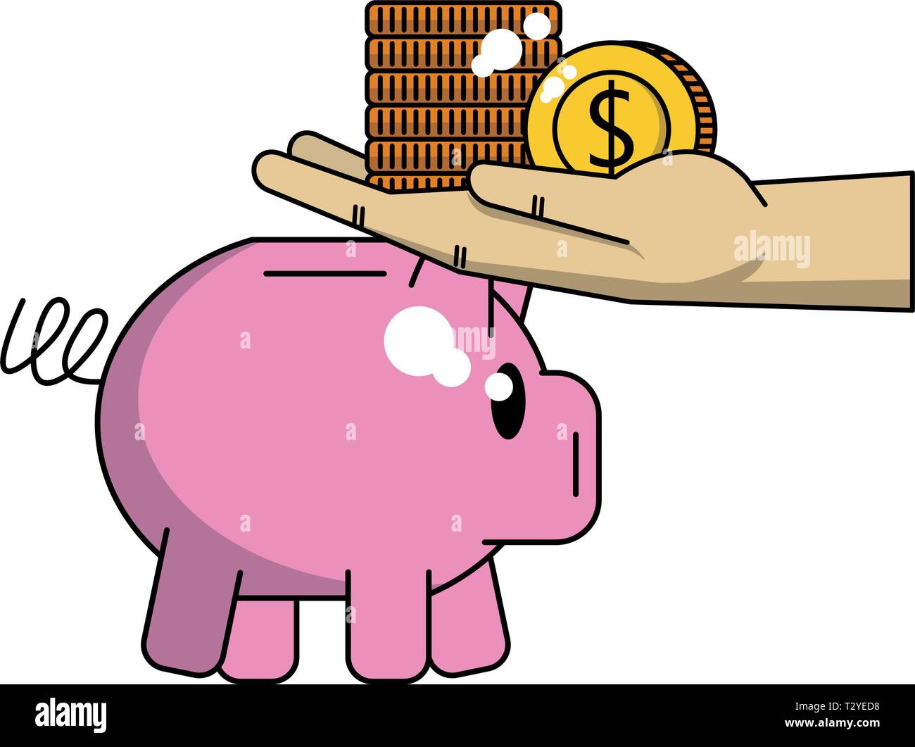 Money savings cartoon Stock Vector Image & Art - Alamy
