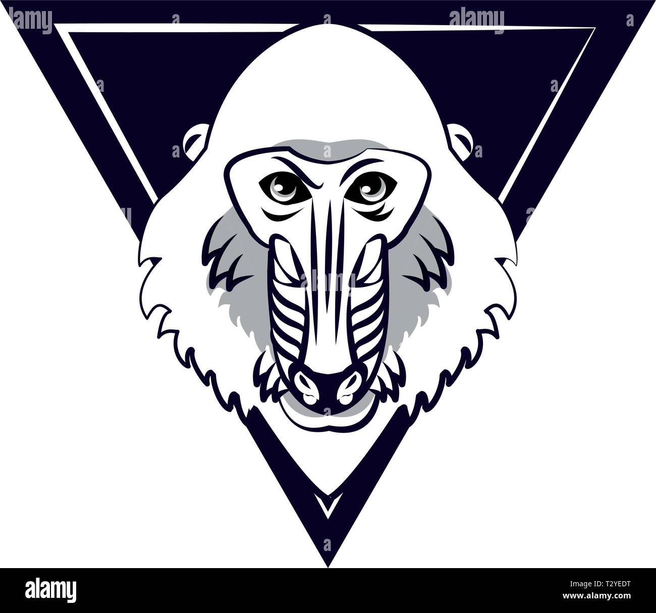 Mandrill face cool sketch Stock Vector Image & Art - Alamy