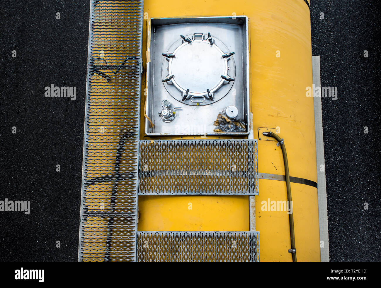 Top view of transportation truck on road Stock Photo - Alamy