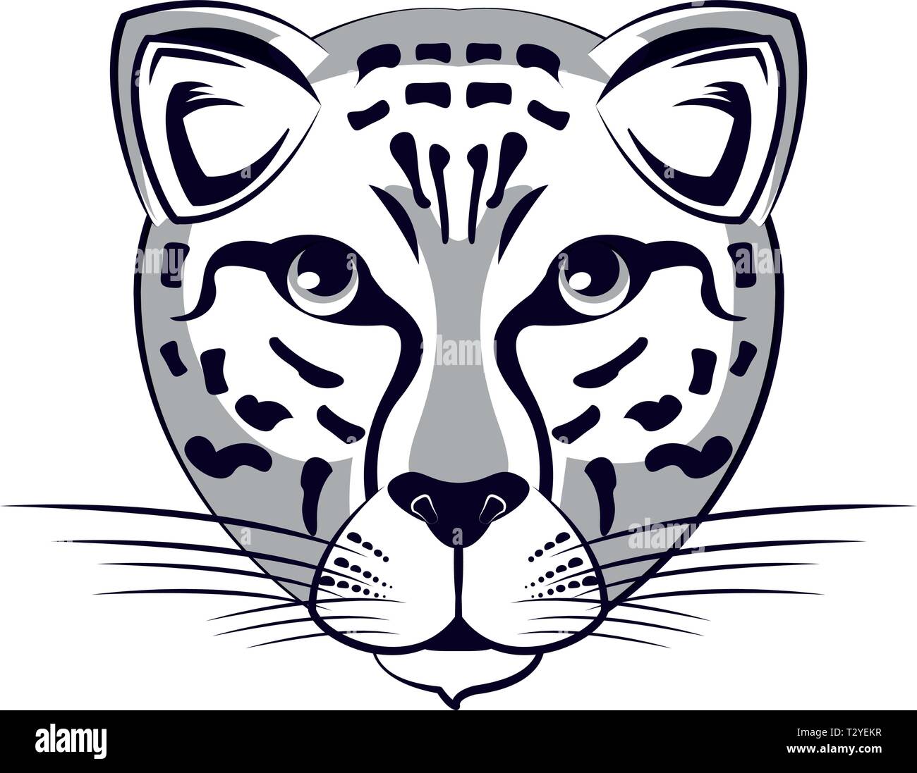 Leopard face cool sketch Stock Vector Image & Art - Alamy