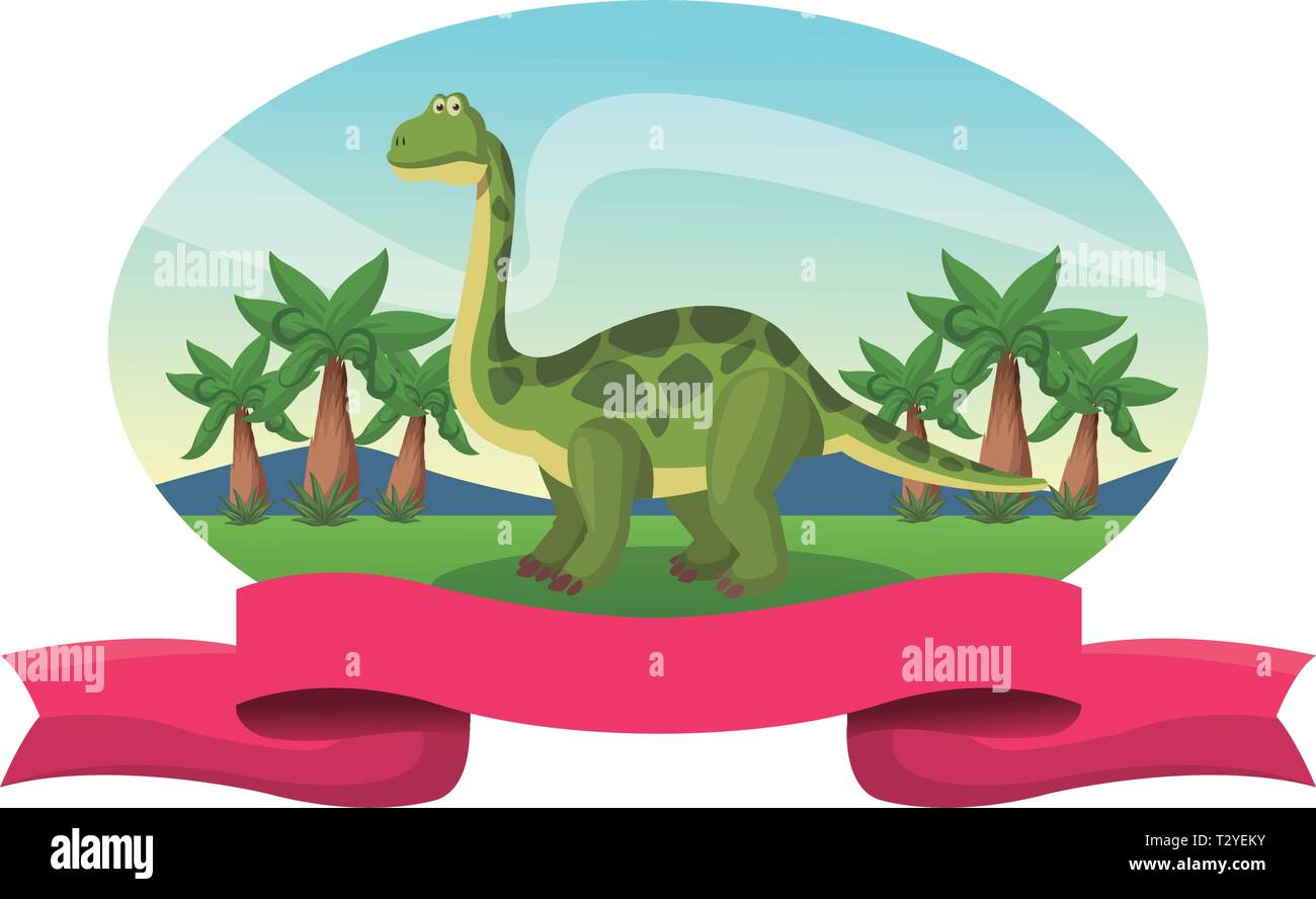 Brontosaurus dinosaur cartoon Stock Vector Image & Art - Alamy