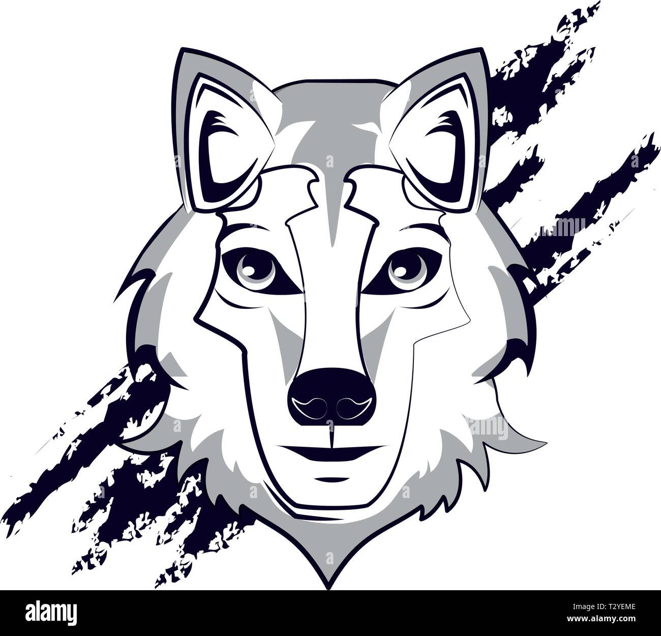 Wolf face cool sketch Stock Vector Image & Art - Alamy