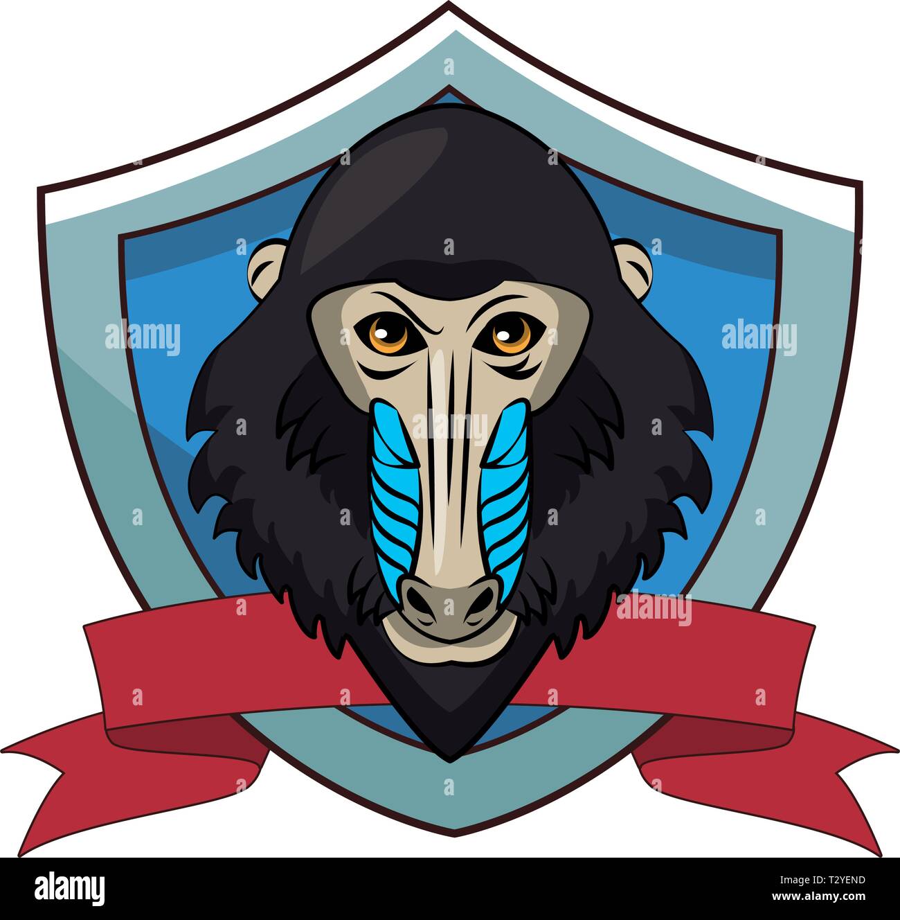 Mandrill face cool sketch Stock Vector Image & Art - Alamy